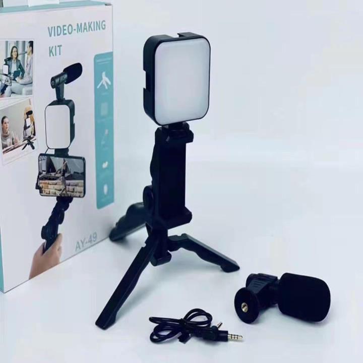 AY-49 remote control Video Kits Microphone LED Fill Light Mini Tripod | Daraz.com.bd
