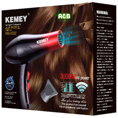 Kemey KM-3322 3000W Professional Heavy Duty Hair Dryer | Daraz.com.bd
