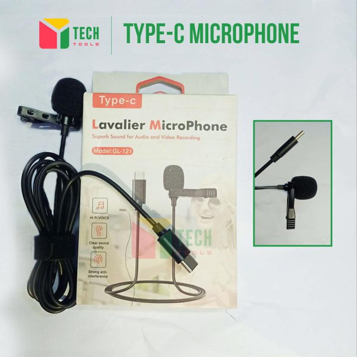 Type-C USB Mini Lavalier Lapel Microphone Clip-on Mic Mobile Phone ...