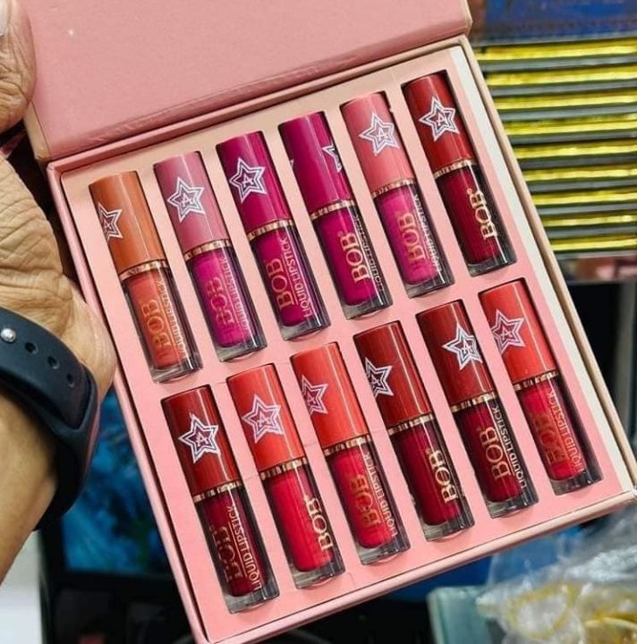BOB Enjoy Yourself Matte Liquid 12 Color Lip Gloss Set 12 pcs | Daraz ...