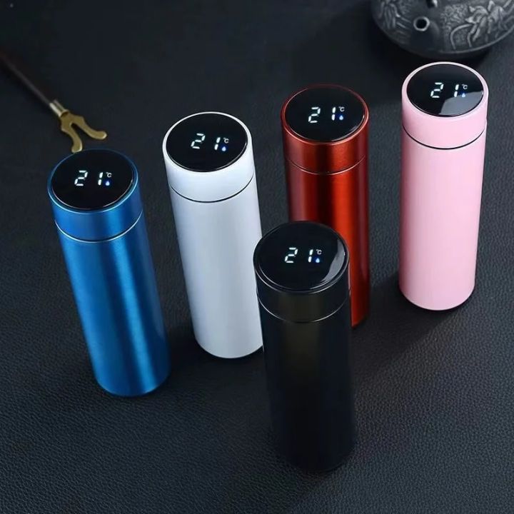 Stainless Steel Thermal Bottle with Digital Thermometer 500ml Led ...