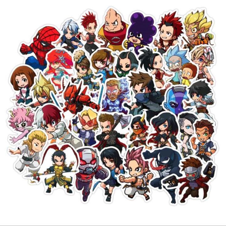 【happy one】100pcs Marvel Character Aesthetic Trolley Graffiti Superhero ...