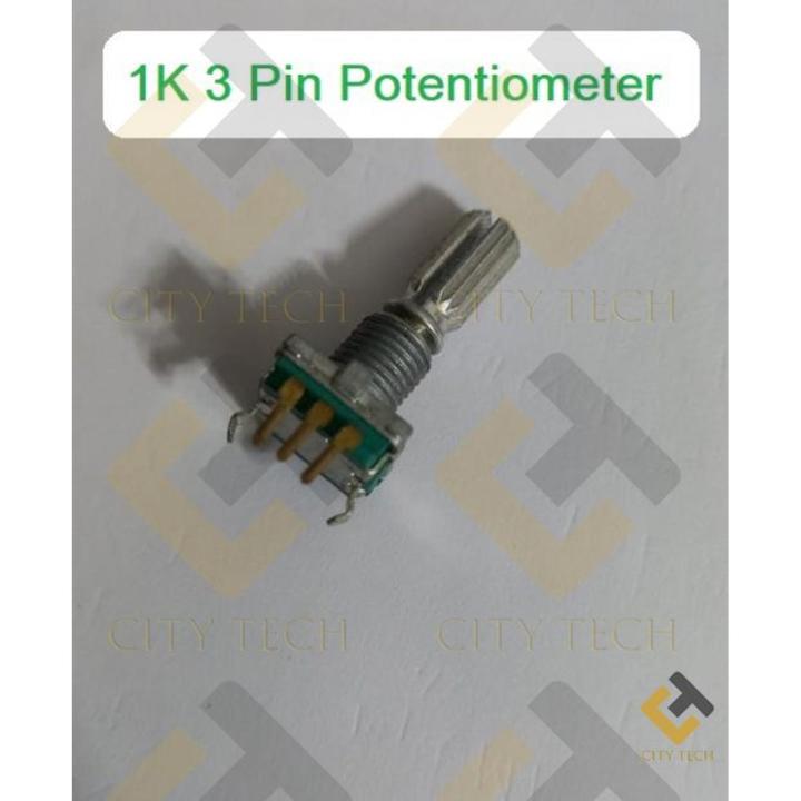 Single Gang Rotary 1K 3 Pin Linear Taper Pot Potentiometer Volume ...