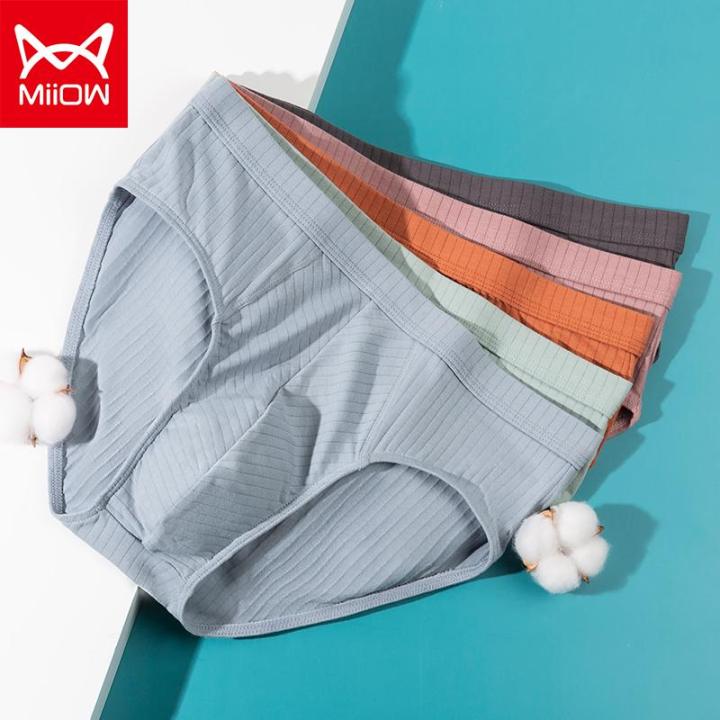 MiiOW 3Pcs Combed Cotton Unidirectional Men's Underwear Men Underwear L-3XL | Daraz.com.bd