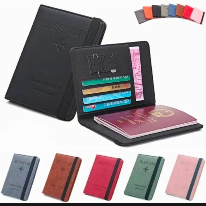 RFID Vintage Business Passport Covers Holder Multi-Function ID Bank ...