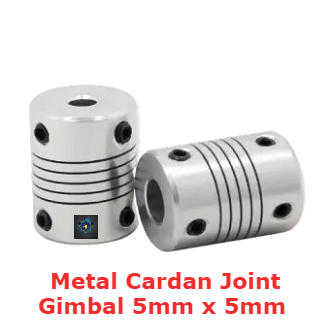 Universal Metal Cardan Joint Gimbal 5mm x 5mm Shaft couplings 775 Motor ...