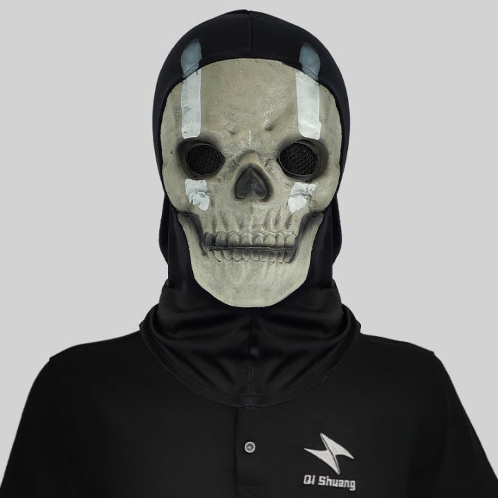 Unisex Cosplay Halloween Horror Ghost Skull Mask Call of Duty Latex ...