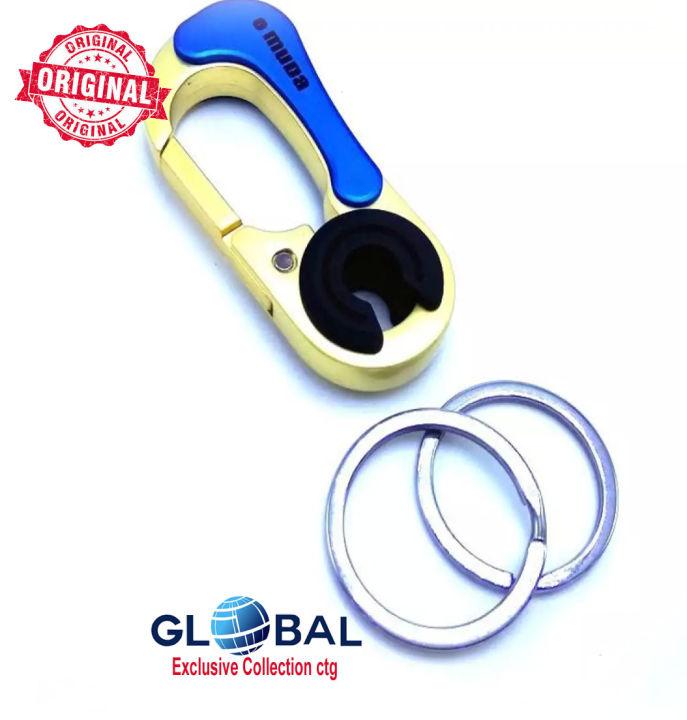 Omuda 3754-1 Metal Hook Key Chain With Double Ring Chrome Plated for ...