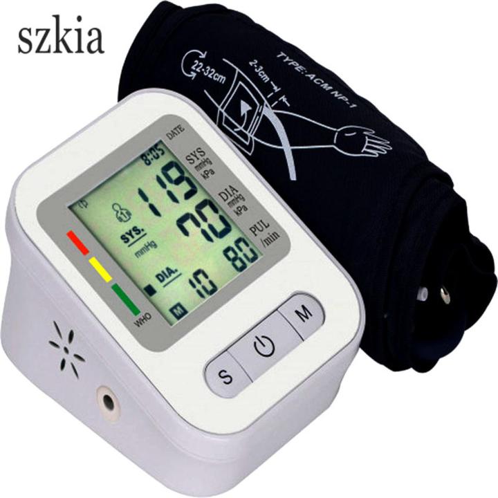 Electronic Blood Pressure Monitor Automatic Arm BP Machine & Pulse Rate ...