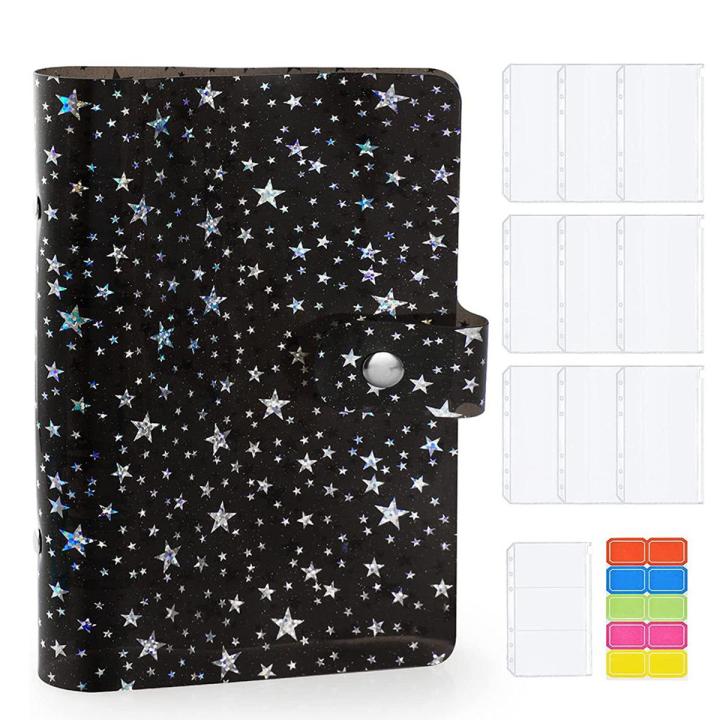 11Pcs A6 Budget Binder PVC 6 Ring Refillable Binder Cover with 9 Binder ...