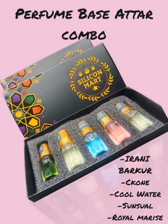 Perfume Type Attar Combo Pack 5 in 1 – Irani Barkur,Cool water,Ckone ...