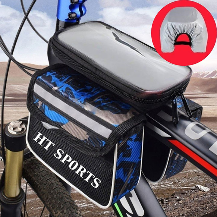 Bicycle Mountain Bike Front Girder Bag Touch Screen Cell Phone Bag ...