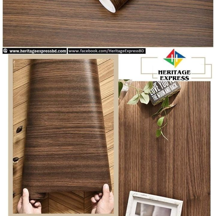 300x60 cm Self Adhesive Wood Grain Furniture Stickers PVC Wallpaper ...