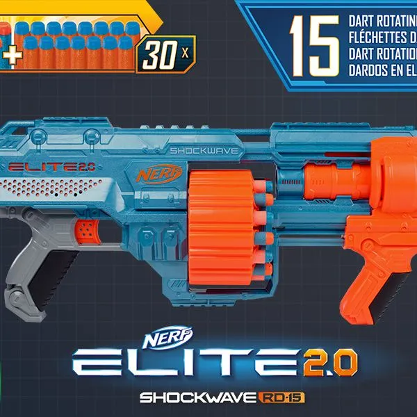 Shockwave RD-15 Blaster, 30 Nerf Darts | Daraz.com.bd