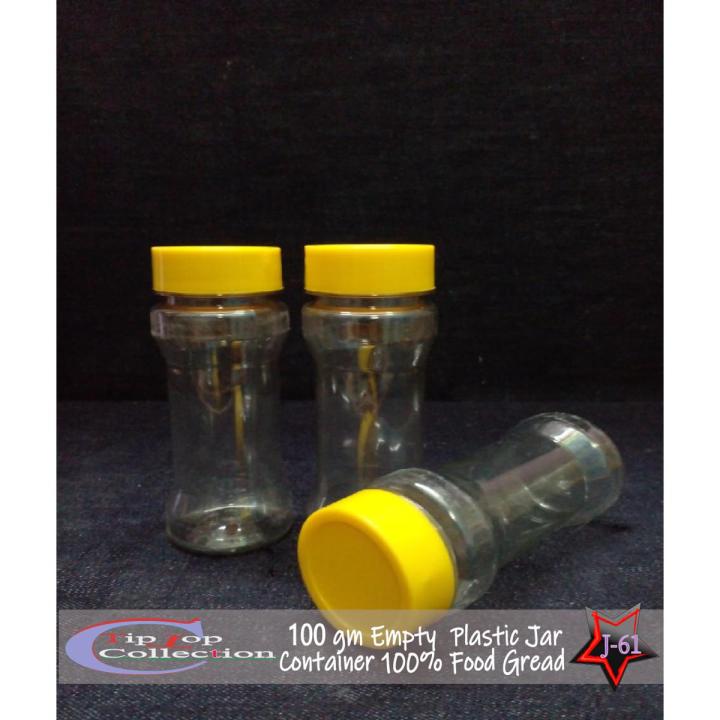 Empty Jar Container Empty Plastic Jar 100GM Container Food Gread ...
