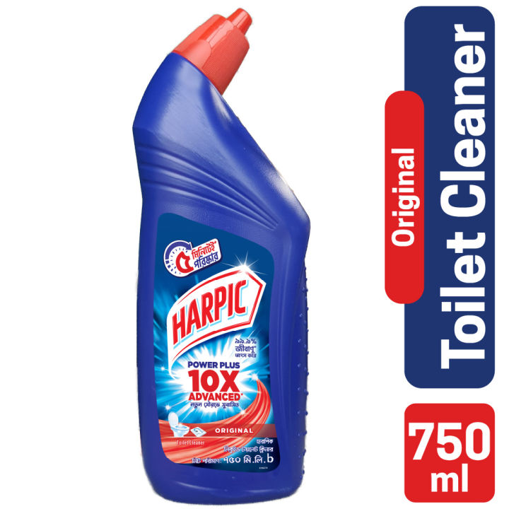 Harpic Toilet Cleaner Liquid 750ml Original Power Plus 10x Stronger ...