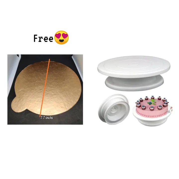 Cake Turn Table 28 cm + 7.7 inchi cake bord free | Daraz.com.bd