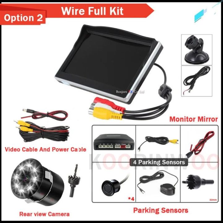 Option 2-Red Sensors-Koorinwoo Dual CPU Core Car Sensors With Camera ...