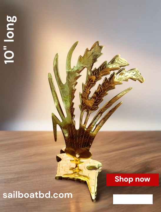 Exclusive Pitoler showpiece Dhaner shish 10" /পিতলের ধানের শীষ 10 inch ...
