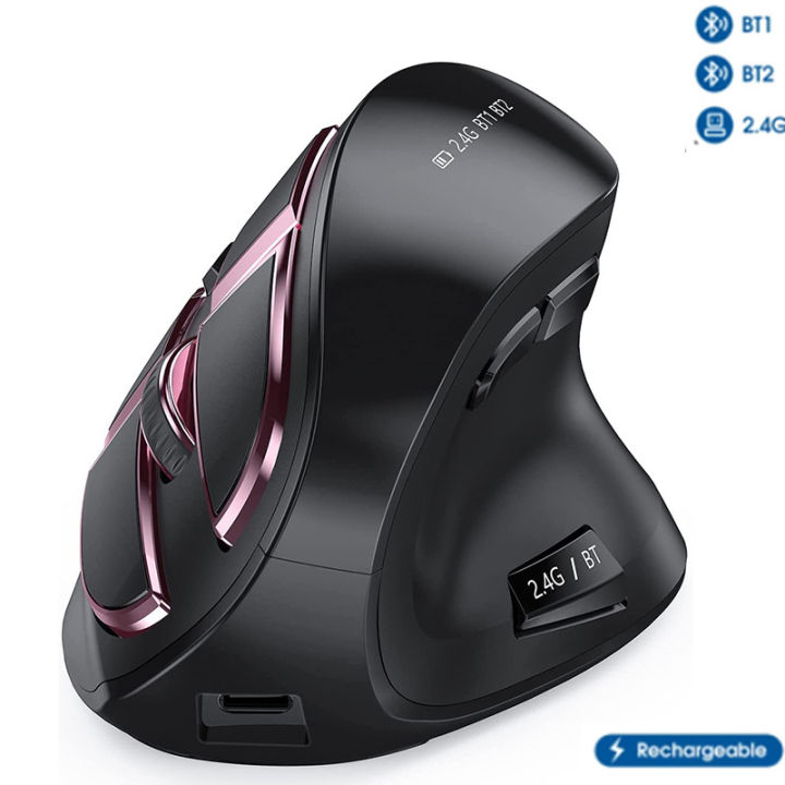 Ergonomic Mouse Wireless Vertical Mouse Rechargeable Optical Mice for ...