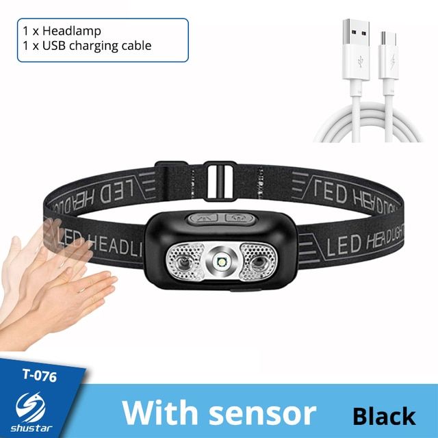 Sensor Mini Led Headlamp, Super Bright LED Headlamp Headlight with Motion Sensor Control | Daraz ...