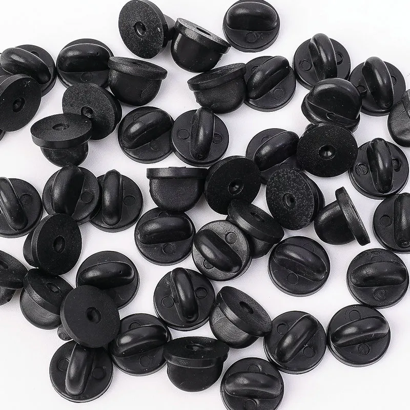 Replacement Pin Back To Black 100-Pack Rubber Pin Backs - PVC Tie Tack ...