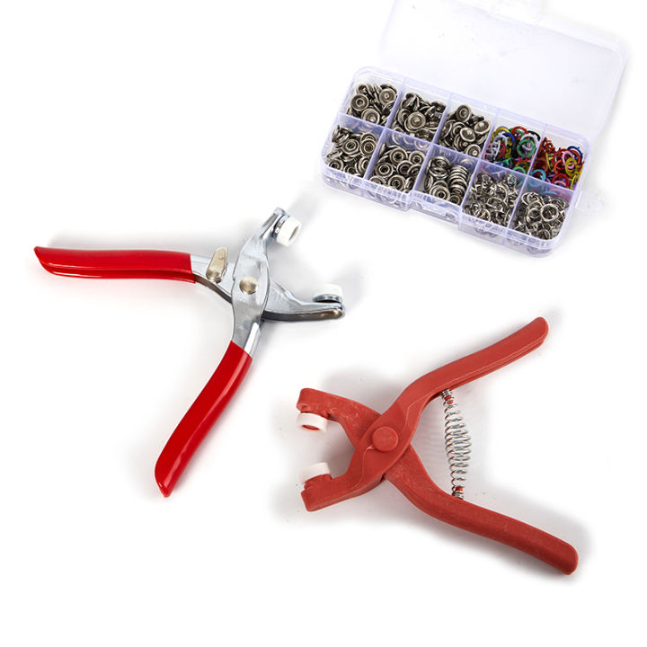 Sets Snap Fasteners Kit Tool, Metal Snap Buttons Rings with Fastener ...