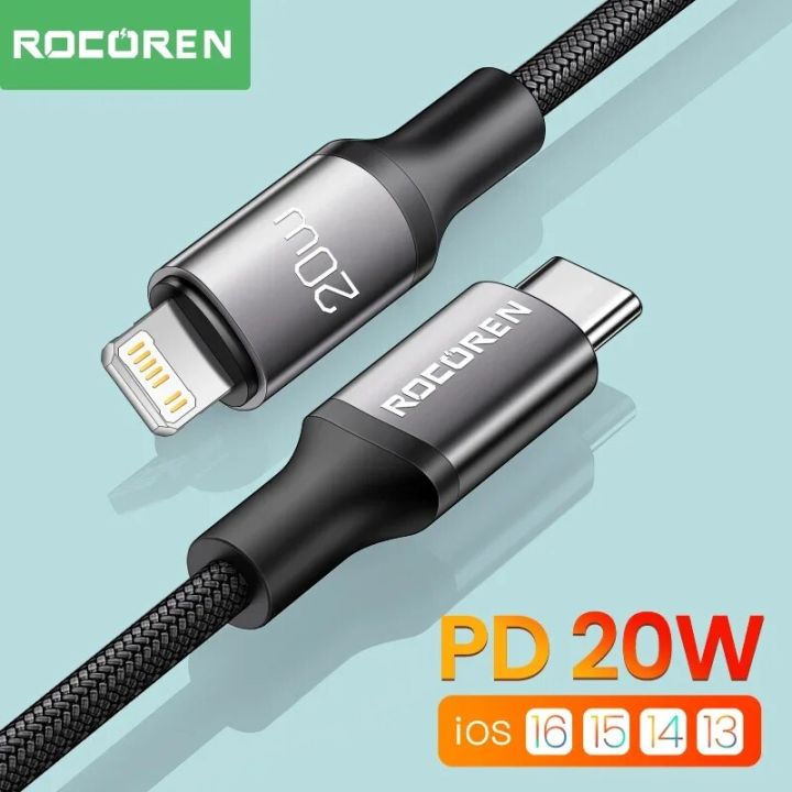 Rocoren PD 20W USB C Cable For iPhone 14 13 12 Pro Max X XR Mini Fast ...