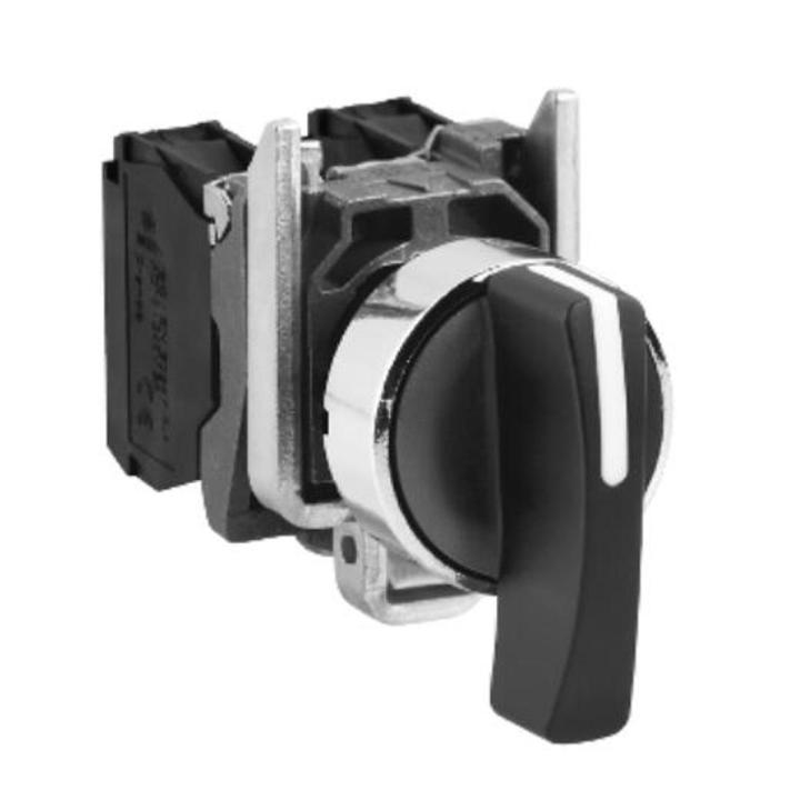 XB4BJ33 = ZB4BZ103 + ZB4BJ3 Selector switch, metal, black Ø22, long handle, 3-positions, stay ...