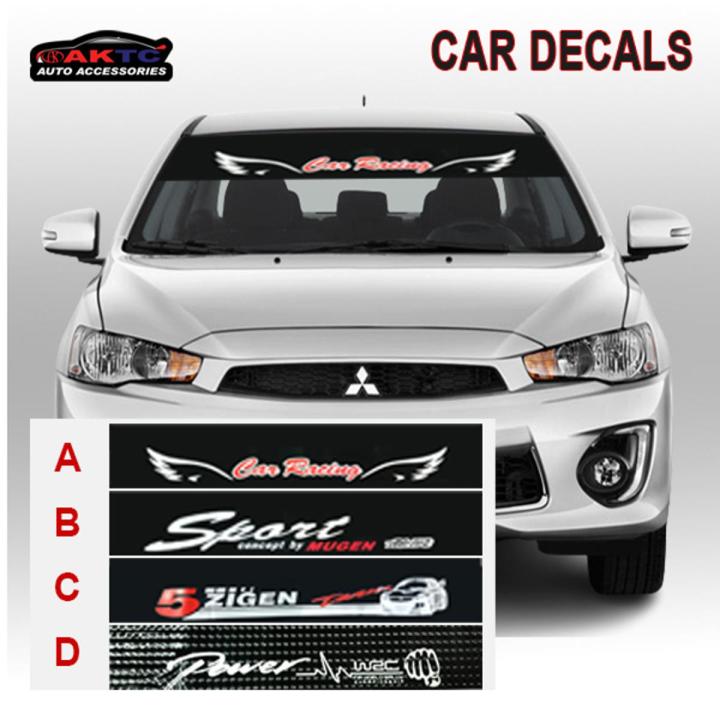 CAR RACING Car Universal Windshield reflective sticker Sport Windshield ...