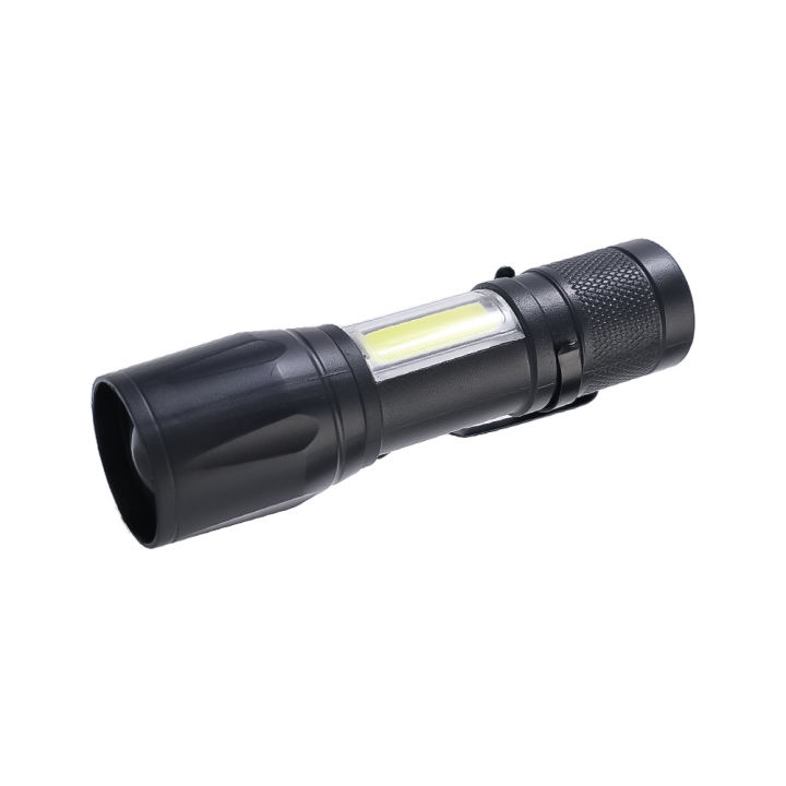 Strong Light USB Rechargeable Flashlight COB Zoom Highlight Outdoor ...