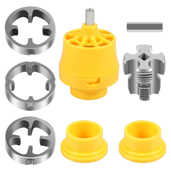 PVC Thread Maker Tool for Electric Drill, Dies Pipe Threader Plumbing ...