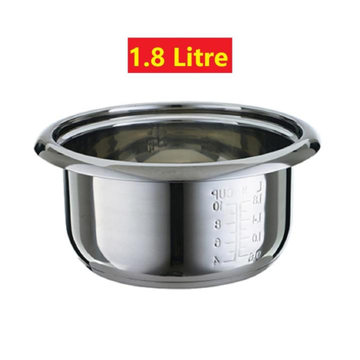 Rice cooker stainless steel inner pot 1.8 litre# | Daraz.com.bd