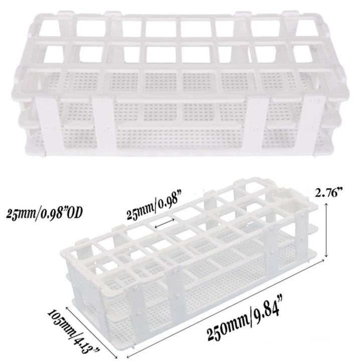 NXFDSIOZ 4Pcs Plastic Test Tube Rack 24 Holes Lab Test Tube Rack Holder ...