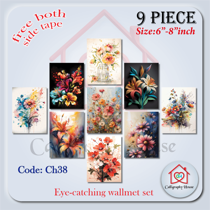 Wall Decor 9 pcs Most Unique Combo Wallmate set for Home Decoration ...