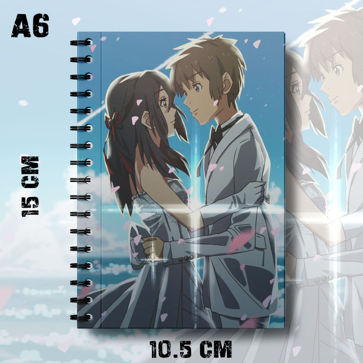 A6 Notebook Anime Girl Boy Character Digital Design Writing Pad K407 ...
