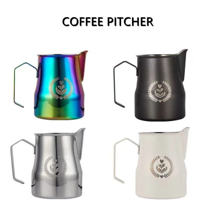 350/500ml Coffee Espresso Milk Frothing Pitcher Stainless Steel Sharp ...