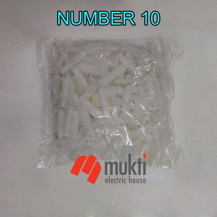 Royal Plug 10 Number 100 Pcs Packet Premium Quality Nylon Plastic Plug ...