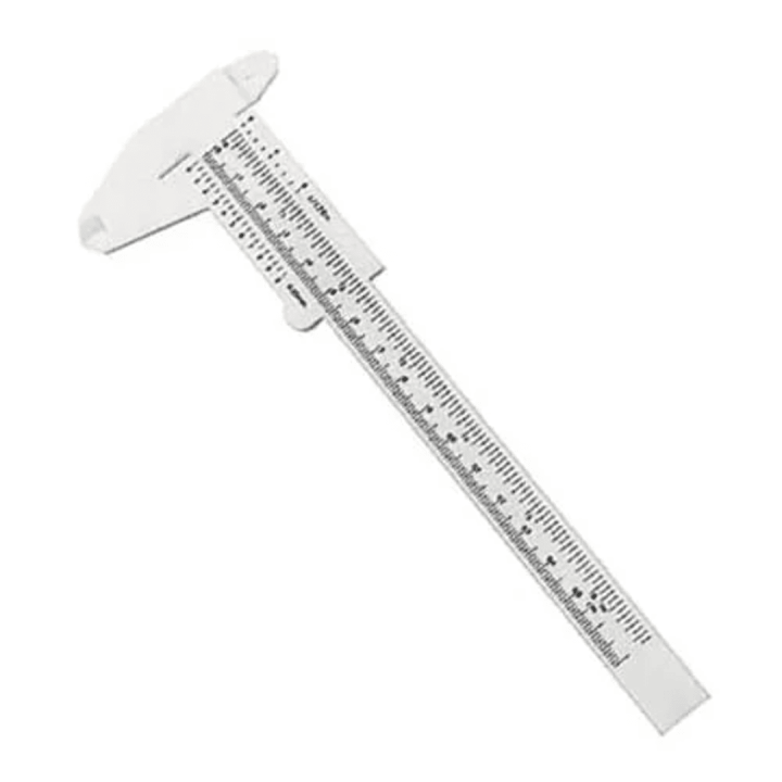 0-150mm Plastic Slide Caliper, Double Scale Vernier Caliper – White ...