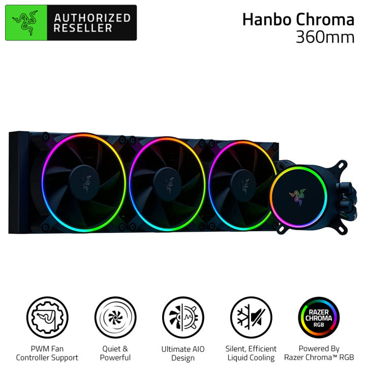 Razer Hanbo Chroma RGB AIO Liquid Cooler 240MM & 360MM (aRGB Pump Cap ...