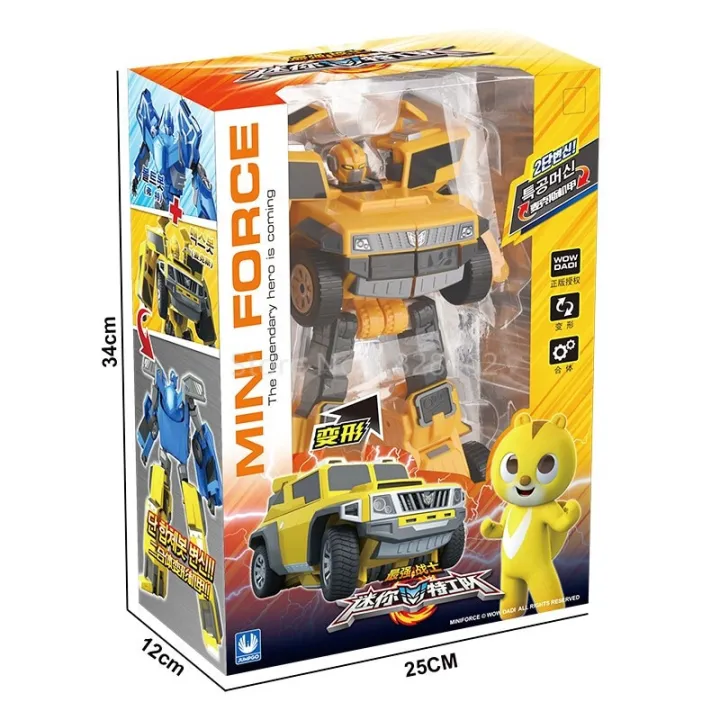 High Quality Mini Force Transformation Robot Toys Action Figures MiniForce X Simulation Car ...