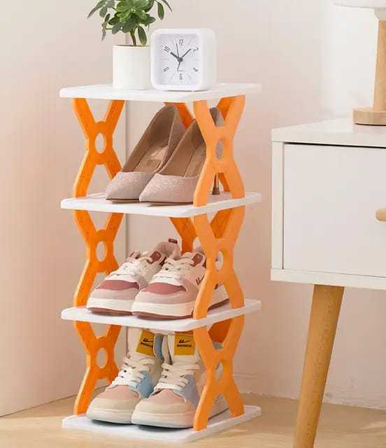 Creative - 4 layer Shoe Rack Storage Organizer Simple Plastic Household ...