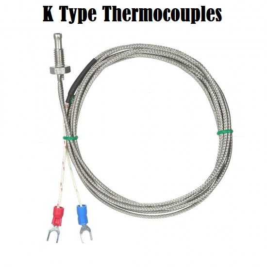 K Type Thermocouple Sensor 2M Cablese Length K Type Thermistor Probe K Type Temperature ...