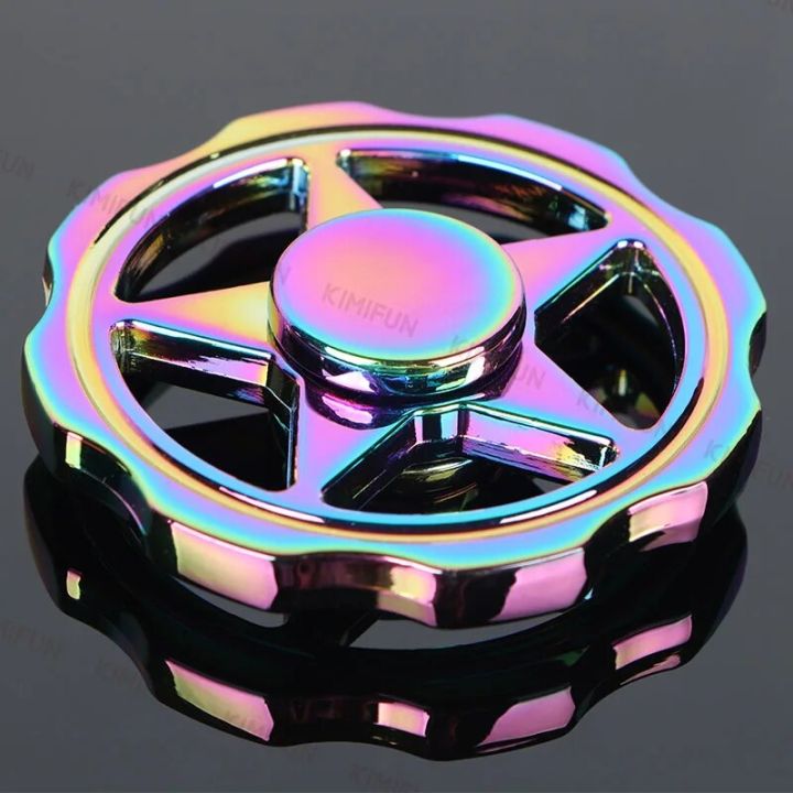 【Fanco Toy store】Rainbow Metal Fidget fidget spinner EDC Anti Stress ...