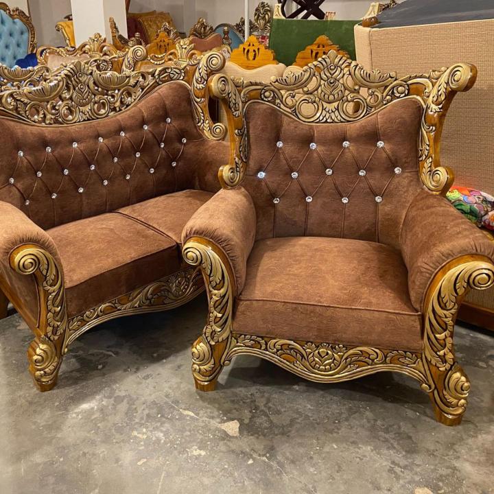 Six Seater Wooden Victoria Sofa Set | Daraz.com.bd