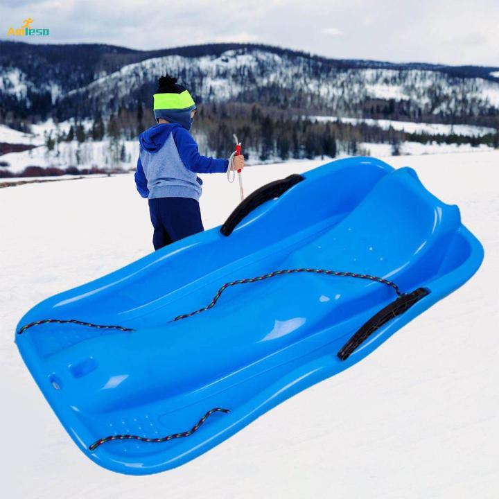 Toboggan Double Human Sleigh Sledding Kids Sledge Fun Toy Winter Snow ...