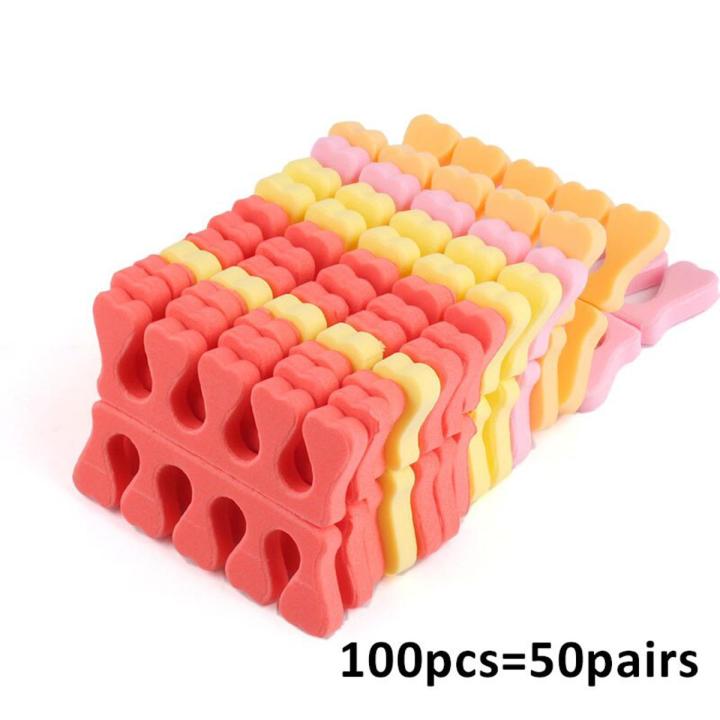 100Pcs Soft Foam Sponge Toe Separators Popular Finger Separator ...