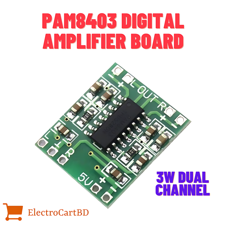 PAM8403 Digital Amplifier Board – 3W Dual Channel Stereo Module | Daraz ...