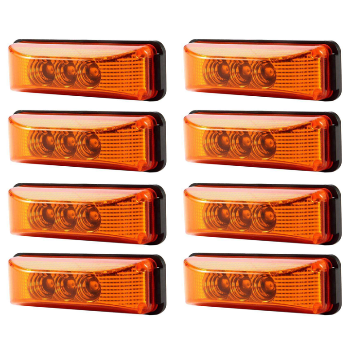 8X 3 Led 3.9Inch Car Truck Side Marker Light Tail Rear Lamps Indicator ...