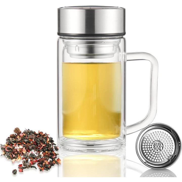 Double Glass Water Tumblers Bottle- 360 ML. 1-2 Hours Keeping Hot And Cool. | Daraz.com.bd